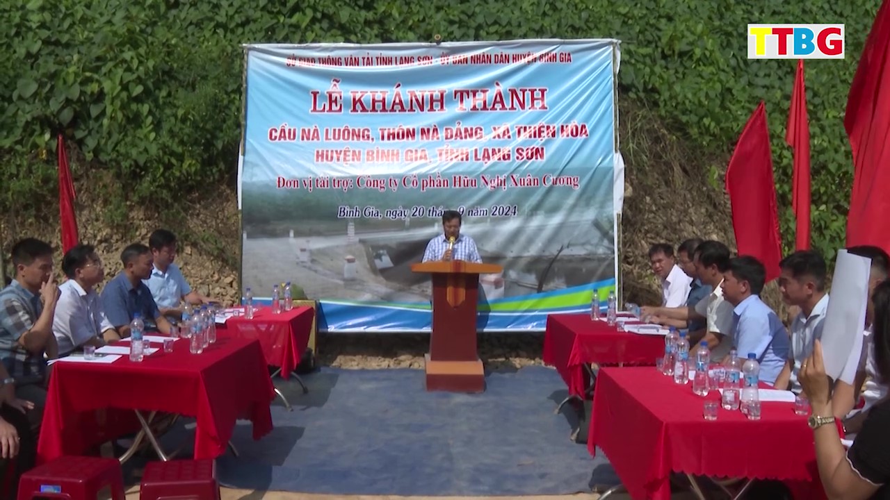 Khánh thành cầu giao thông Nà Luông, xã Thiện Hòa